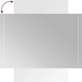 Koupelnové zrcadlo s LED osvětlením 60x90 cm 3154054