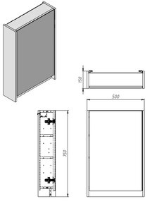 Lavedo Ester 50 zrcadlová skříňka do koupelny