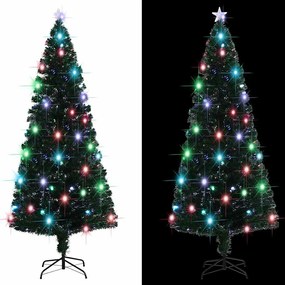 Předem osvětlený vánoční stromek se stojanem a LED 210 cm optické vlákno 284303