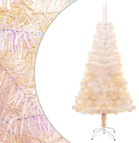 344634 vidaXL Umělý vánoční stromek s duhovým jehličím bílý 150 cm PVC