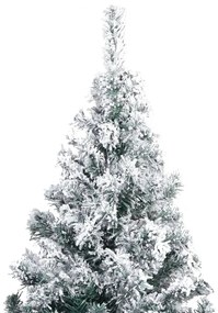 vidaXL Umělý vánoční stromek s LED a sadou koulí zelený 210 cm PVC