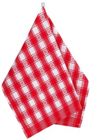 Bellatex Kuchyňská utěrka Kytička červená, 50 x 70 cm