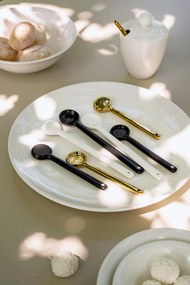 vtwonen Matt Black set 6 porcelánových lžiček, černý  (Čajové lžičky)