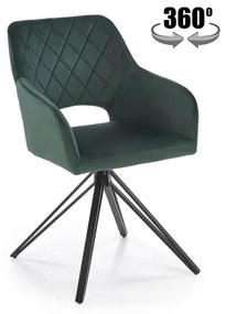 Halmar jídelní židle K535 barevné provedení tmavě zelená