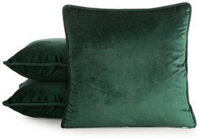 DEKORAČNÍ POVLAK NA POLŠTÁŘ VELVET 45X45 CM TMAVĚZELENÁ