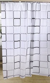 Aqualine Aqualine, Sprchový závěs 180x180cm, vinyl, čtvercový vzor, ZV013