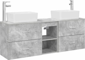 Sada koupelnových skříněk 3 ks Betonově šedá 53 x 34,5 x 63 cm 3405854