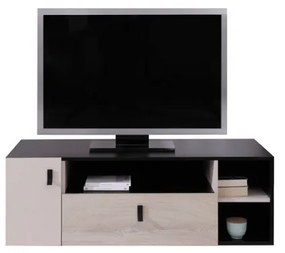 Televizní skříňka Legimi LG10, Barva: černý / dub + béžový