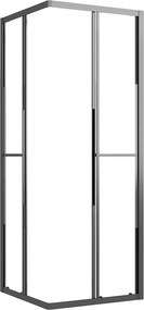 Sprchový kout napůl mléčné ESG 80 x 80 x 180 cm černý 151853