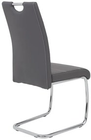 Jídelní židle Flora, šedá ekokůže