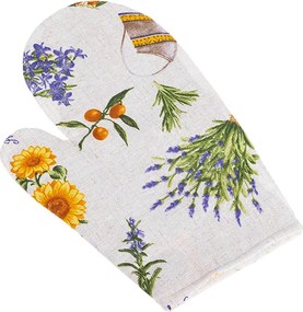 Bellatex Kuchyňská chňapka Fialová,Žlutá 28x18 cm