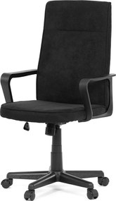 Autronic Kancelářská židle, černý plast, černý látka, kolečka pro tvrdé podlahy KA-L607 BK2
