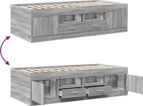 Válenda se zásuvkami bez matrace dub sonoma 90 x 190 cm 3280256