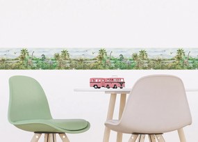 Dětská samolepící bordura na zeď Dino | 5 m x 9.7 cm | DWBD8139
