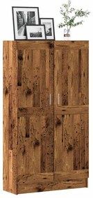 Knihovna old wood 82,5 x 30,5 x 150 cm kompozitní dřevo 3345215