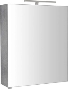 Sapho Riwa - Zrcadlová skříňka s LED osvětlením 60x70x17 cm, dub stříbrný RIW060-0011