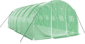 Skleník s ocelovým rámem zelený 18 m² 6 x 3 x 2 m 3188040