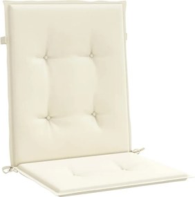 Podušky na židli nízké opěradlo 6 ks krémové 100x50x3 cm oxford 314133