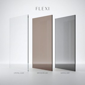 Bezrámová sprchová zástěna REA FLEXI BRUSH COPPER 110 cm, měď kartáčovaná/transparent - bez vaničky