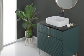 F-Design Zaffiro, vysoká umyvadlová baterie, černá matně-růžové zlato, FD1-ZFR-2L-25