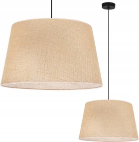 Závěsná Stropní Lampa Jutový Lustr Boho, Béžová, Stínidlo Do Ložnice, 44 CM