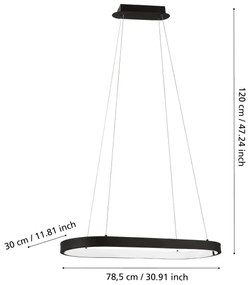 Eglo 99358 - LED Stmívatelný lustr na lanku CODRIALES LED/30W/230V