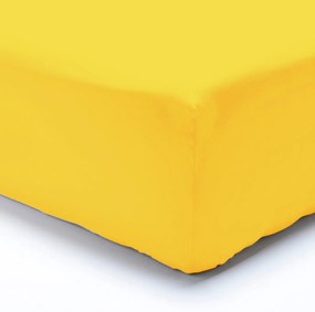 Polášek Jersey prostěradlo na vysokou matraci (až 30cm), 160x200cm, na dvoulůžko, tmavě žluté