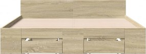 Rám postele se zásuvkami dub sonoma 120x200 cm kompozitní dřevo 3280757