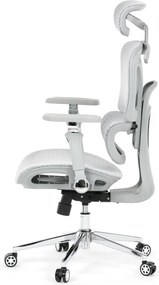 Kancelářská ergonomická židle PORTE — síťovina, šedá