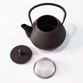 Litinová čajová konvice s filtrem YUKI, 1000 ml, černá