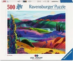 RAVENSBURGER Puzzle Zvlněné kopce / 500 dílků / USA Jigsaw Nationals 2