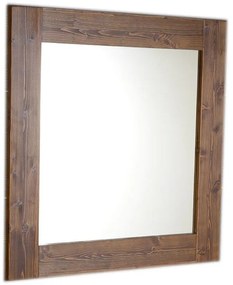 Sapho BRAND zrcadlo v dřevěném rámu 800x800mm, mořený smrk - BA051S