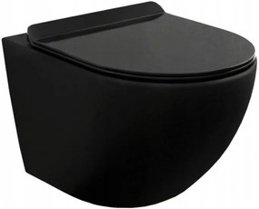 Mexen LENA BLACK WC závěsný klozet rimless, Slim, duroplast 3322XX85 - MEXEN