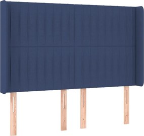 Box spring postel s matrací a LED modrá 140x190 cm textil 3138475