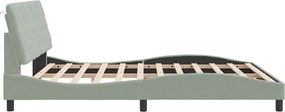 Rám postele bez matrace světle šedý 180 x 200 cm samet 3207935