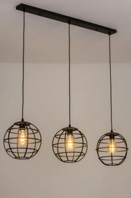 Závěsné designové svítidlo nad jídelní stůl Auron Industry Trio Nero