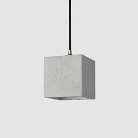 Závěsné betonové svítidlo B1  Závěsné betonové svítidlo B1 Dekor: Světlý beton, Kabel: Bílý, Vnitřní plocha: Stříbrná