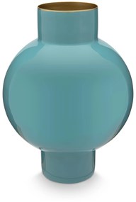 Pip Studio kovová váza 18x24cm, zelená (Zelená kovová váza)