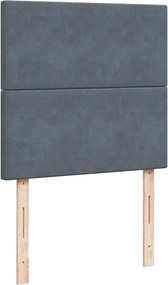 Box spring postel s matrací tmavě šedá 80 x 200 cm samet 3292185