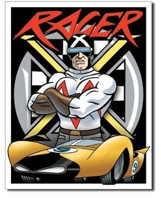 Plechová cedule Speed Racer - Racer X 32 cm x 40 cm