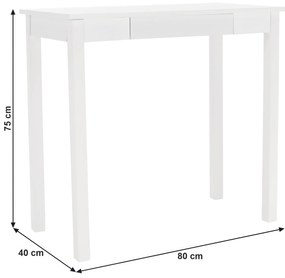 Kondela Konzolový stolek, bílá, AMYNTAS