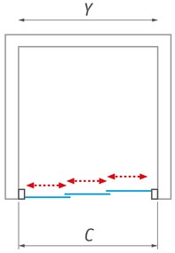 Roth Lega Line sprchové dveře 100 cm brillant transparent 413-1000000-00-02