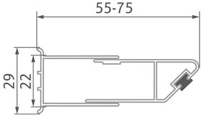 Roth ELEGANT NEO LINE GDO1N+GZN Jednokřídlé sprchové dveře + set profilů GZN 110 cm GDO1N/1100_GZN