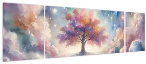 Obraz - Strom života v oblacích (170x50 cm)