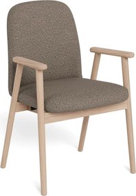 ACTONA Set dvou jídelních židlí s područkami CALVIN taupe