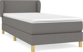 Box spring postel s matrací tmavě šedá 80 x 200 cm textil 3126678
