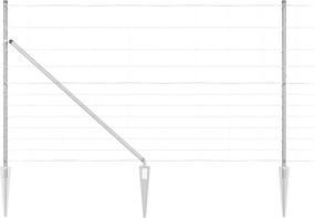 Svařované drátěné ploty s hroty 50 x 1,4 m Pozinkovaná ocel 3351460