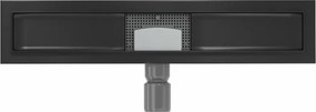 Mexen Flat nerezový sprchový žlab 60 cm - tělo žlabu bez krytu, černá, 1715060