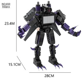 Skibidi Toilet figurky - stavebnice Varianta: č. 650 - 502 ks