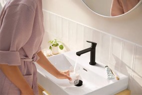 Hansgrohe Rebris S, umyvadlová baterie 110 bez odtokové soupravy, CoolStart, černá matná, 72520670